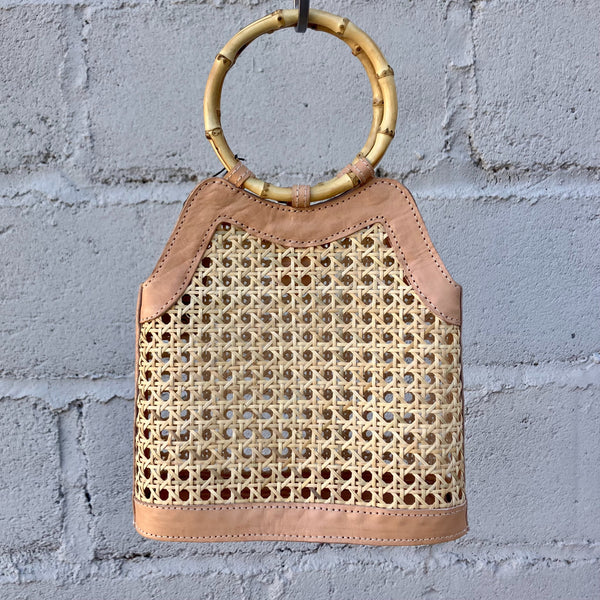 Handbag Mini Retro Rattan Cane Handle - Exotiq Homewares